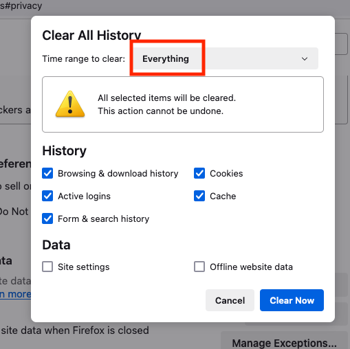 How to clear cache from Mozilla Firefox browser – CNBC Help Center