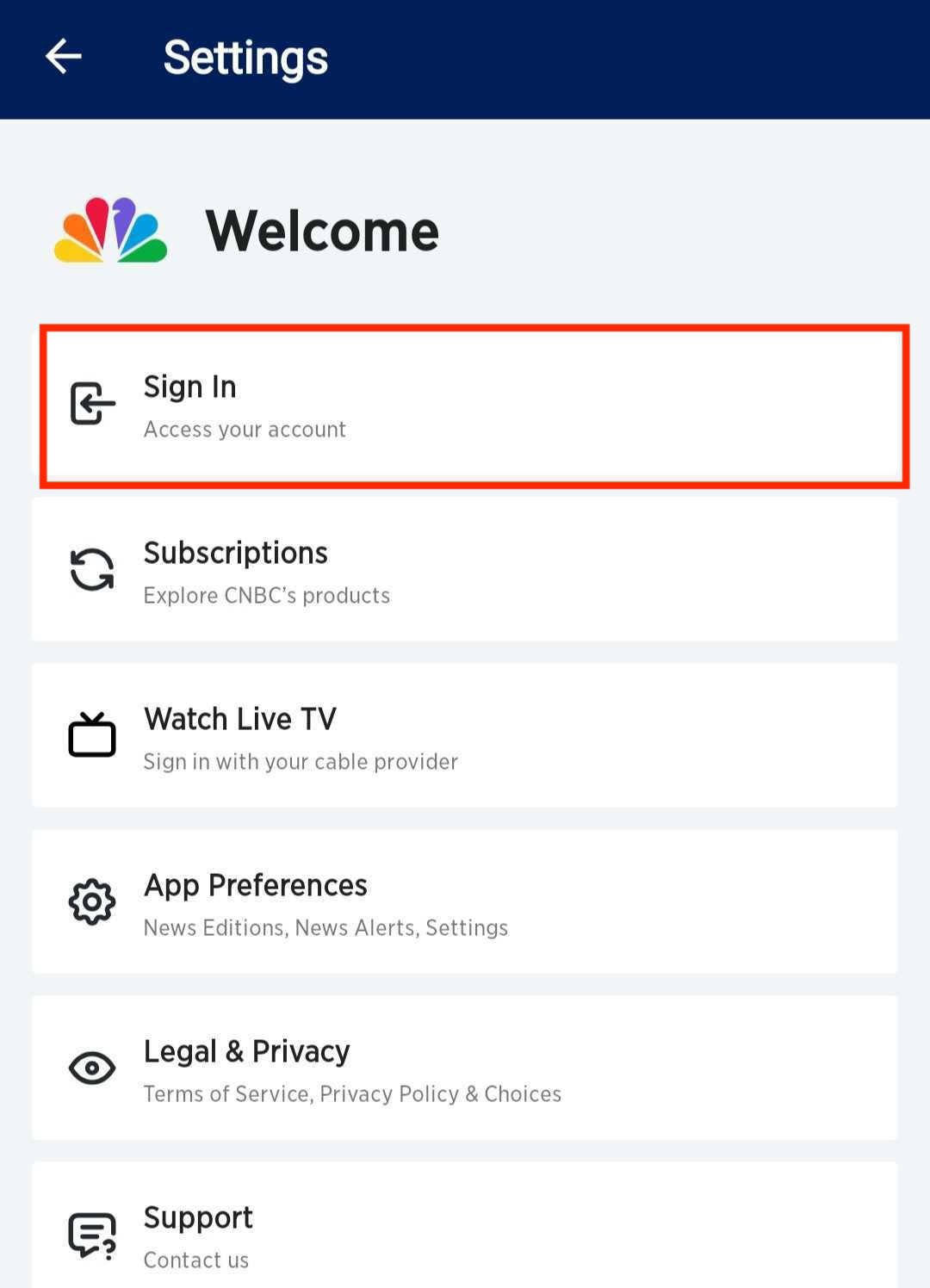 How do I log into my CNBC subscription – CNBC Help Center