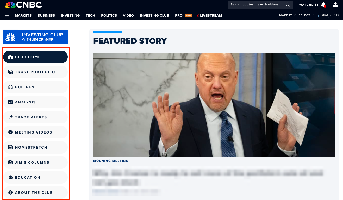 How do I access Investing Club features? – CNBC Help Center