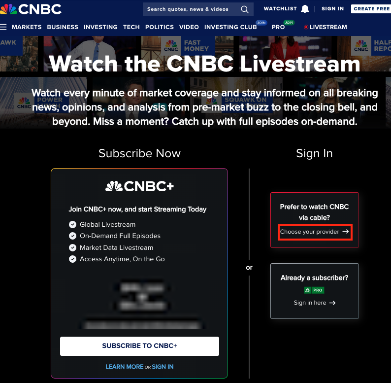 How can I watch CNBC on a web browser? – CNBC Help Center