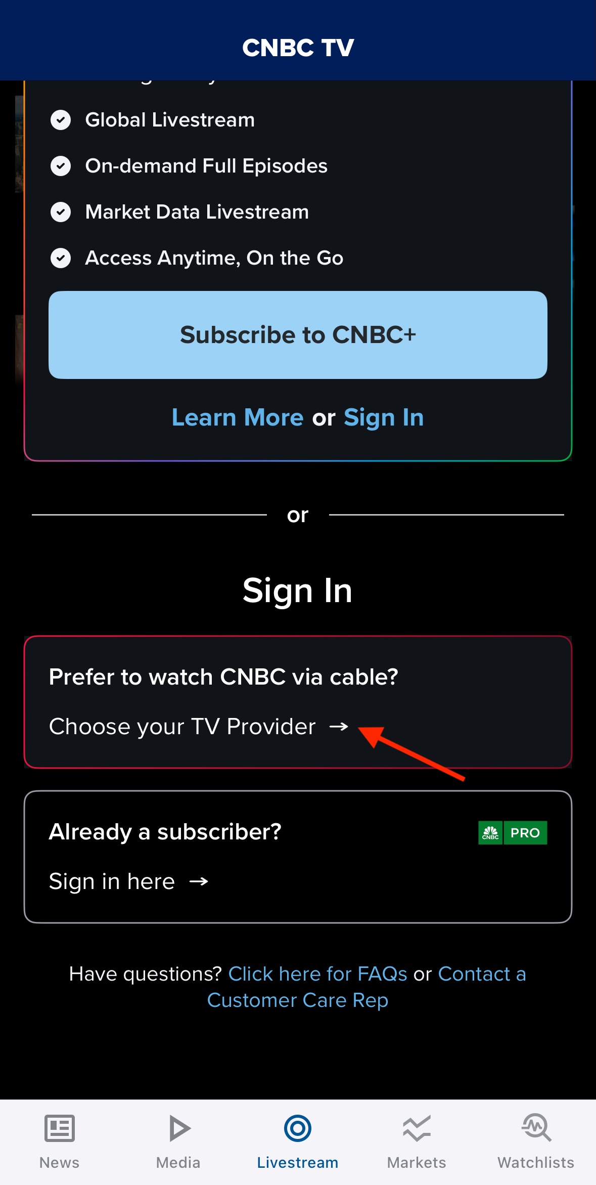 How can I watch CNBC on the iOS app? – CNBC Help Center