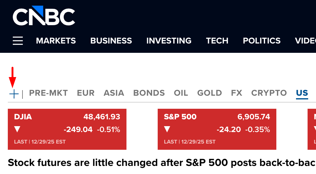How to create a Personalized Market Banner? – CNBC Help Center