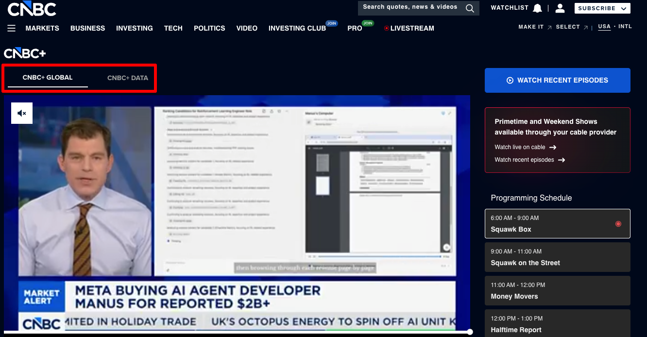 CNBC+ livestreams and schedule – CNBC Help Center