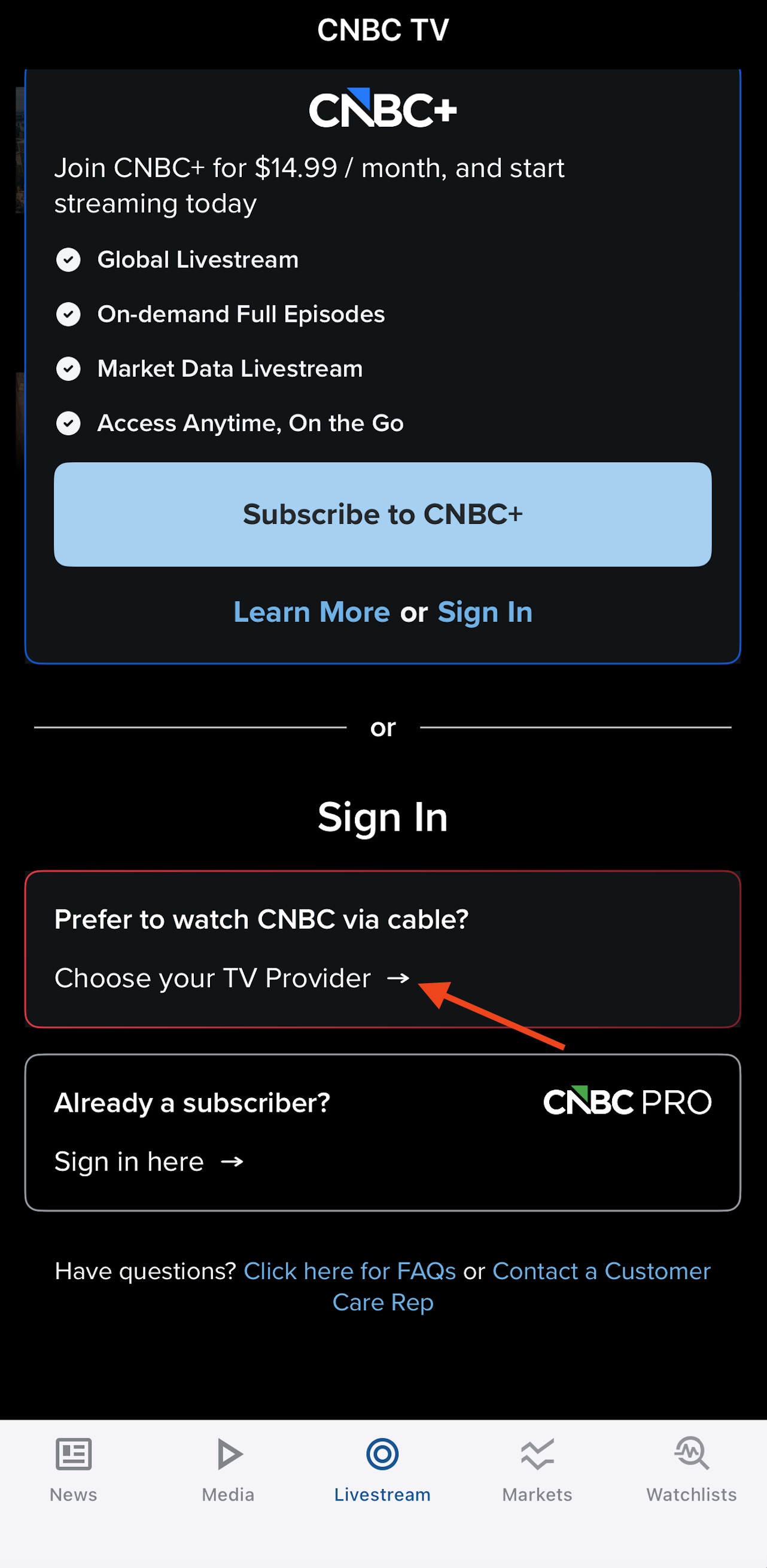 How can I watch CNBC on the iOS app? – CNBC Help Center